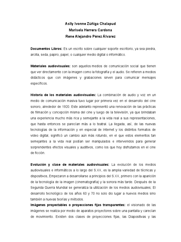 Definiciones Sobre Materiales Audiovisuales | PDF | Mapa | Póster