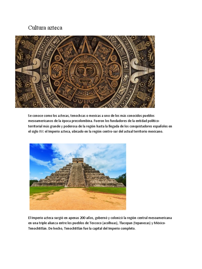 Cultura Azteca | PDF