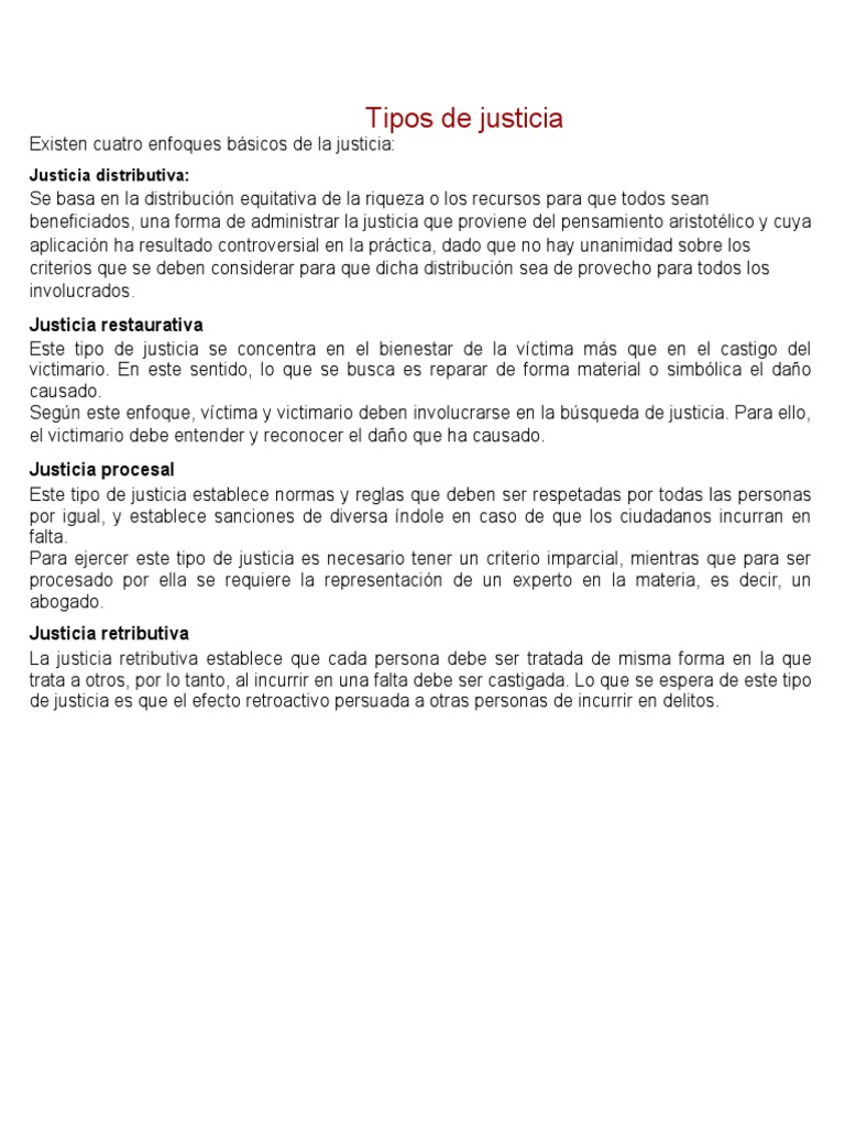 Tipos de Justicia | PDF | Justicia | Crimen y violencia