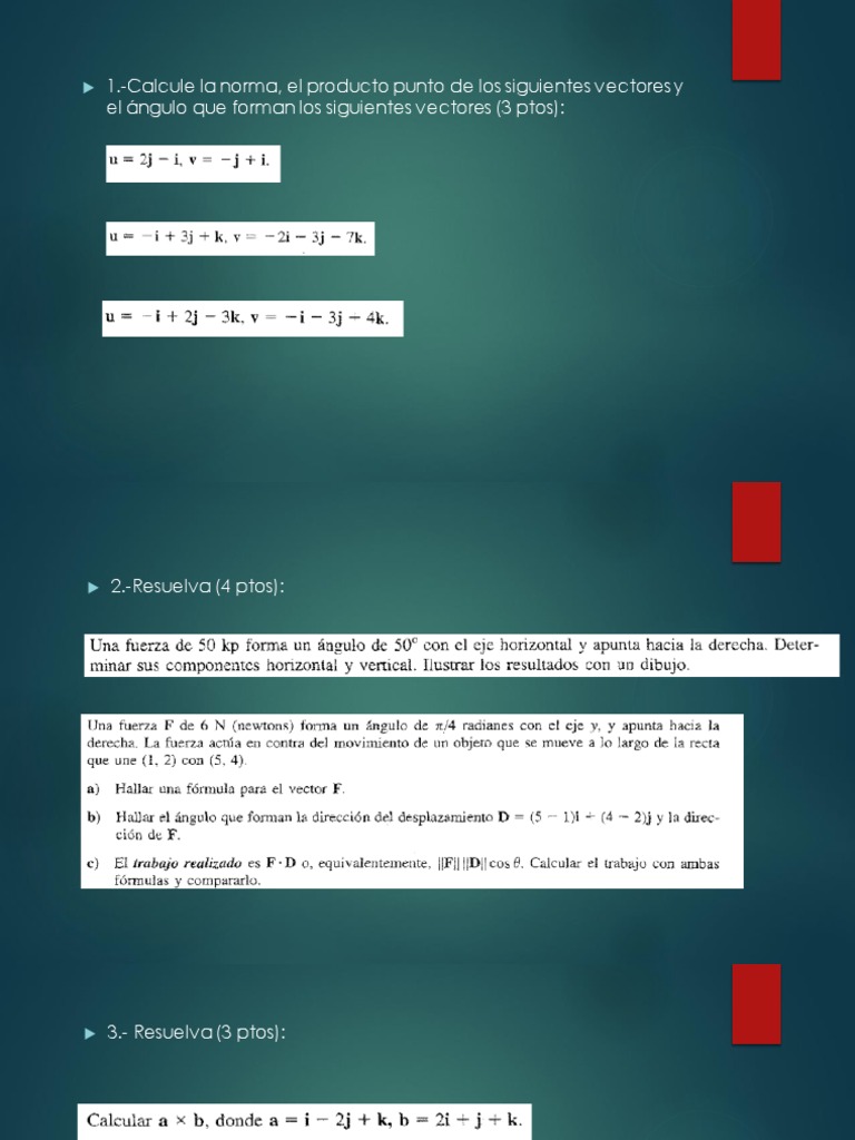 Vectores-Mecánica Clásica-Ejercicios | PDF