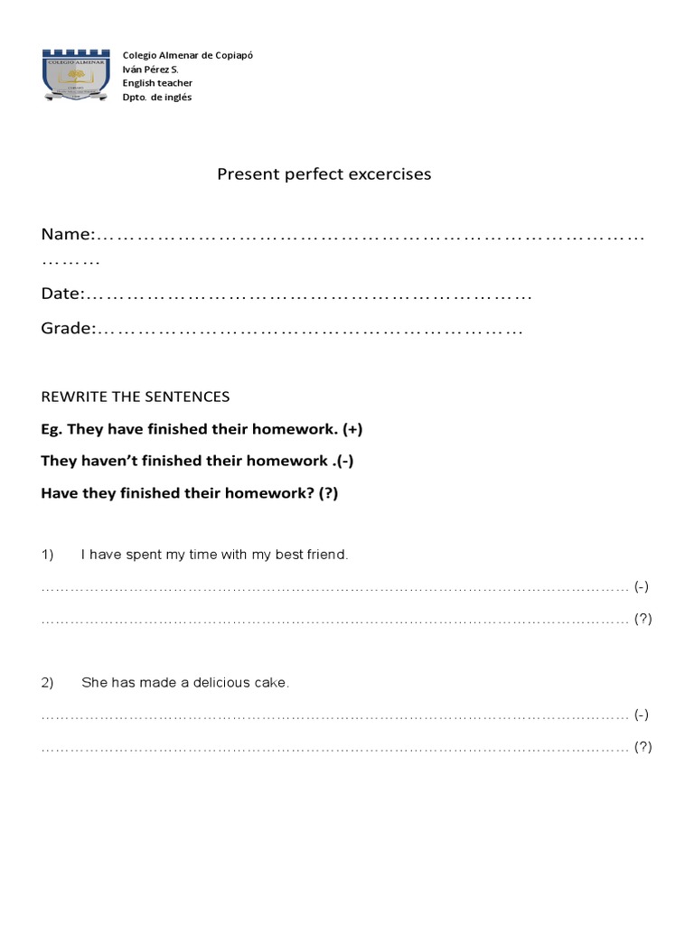 Present Perfect Material | PDF