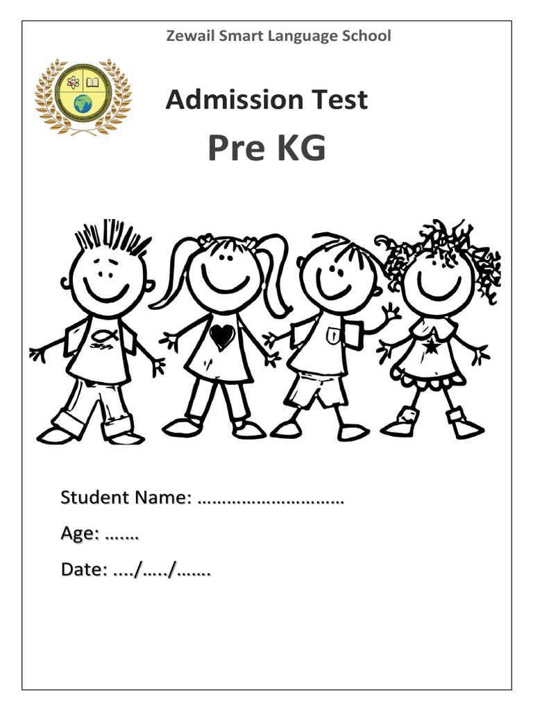 Admission Test Pre KG | PDF | Neuroscience | Psychology