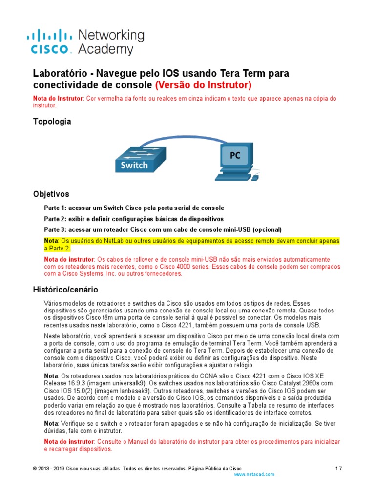 2.3.8 Lab - Navigate The IOS by Using Tera Term For Console Connectivity - ILM | PDF | USB ...