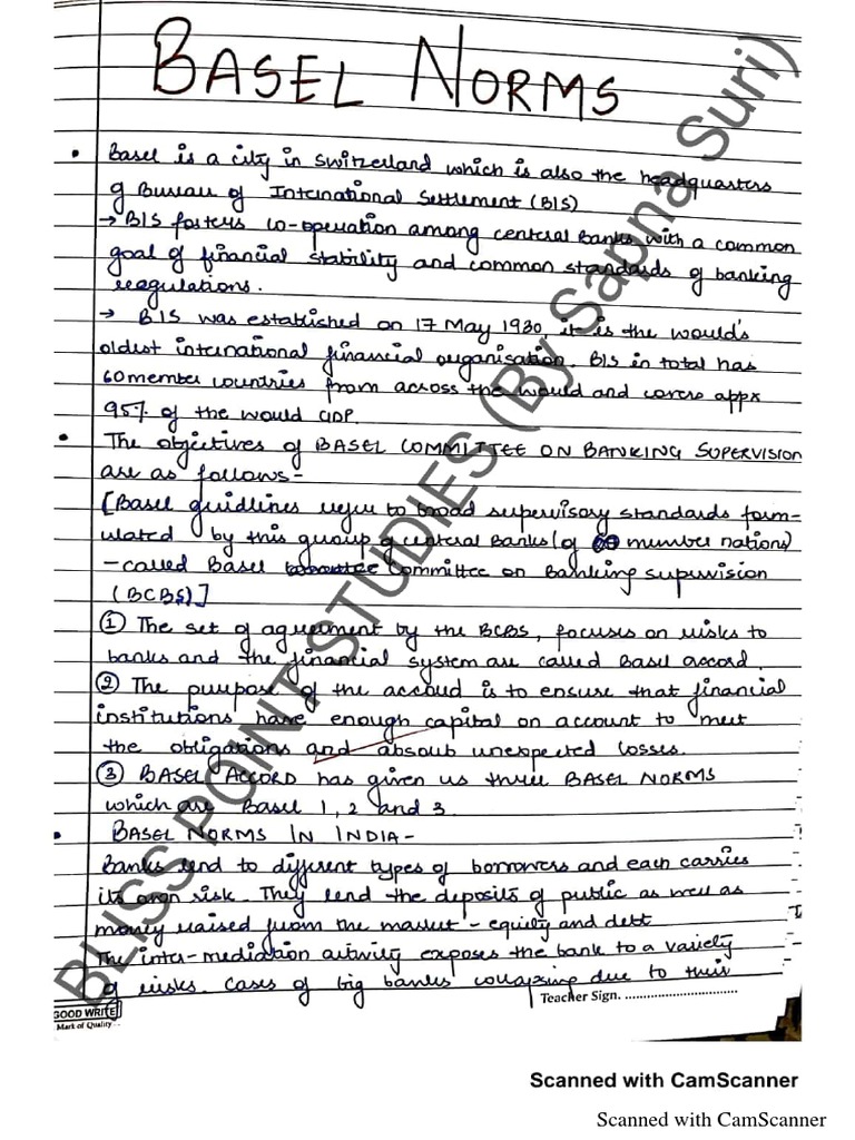 MFM BASEL NORMS | PDF