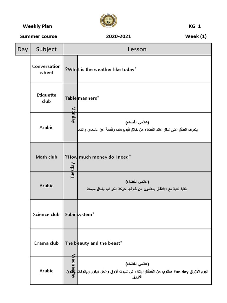 Plan kg1 | PDF