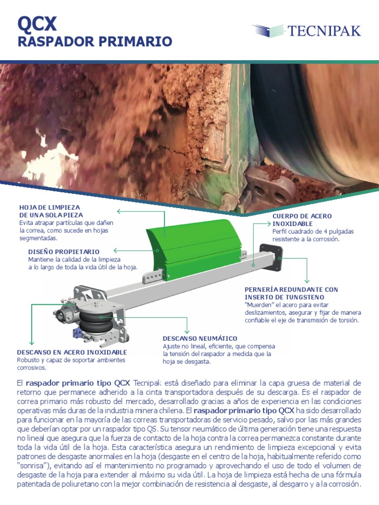 Tecnipak FT Raspador Primario QCX 2021 11 09 | PDF | Neumático | Acero