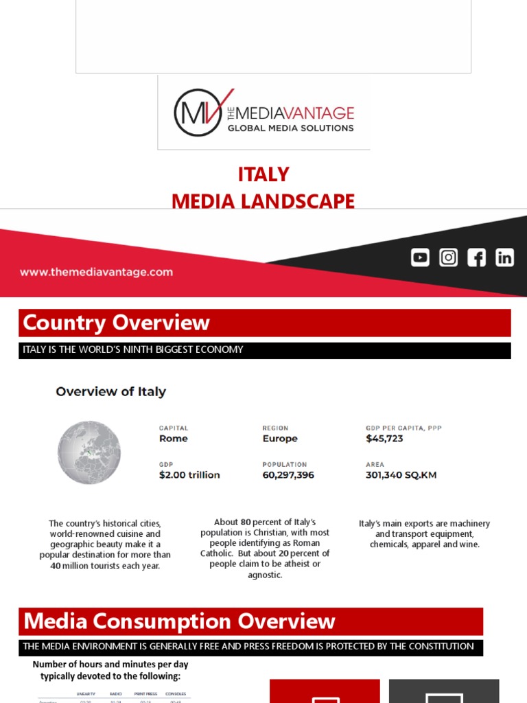 Italy's Evolving Media Landscape | PDF | Newspapers | Mass Media