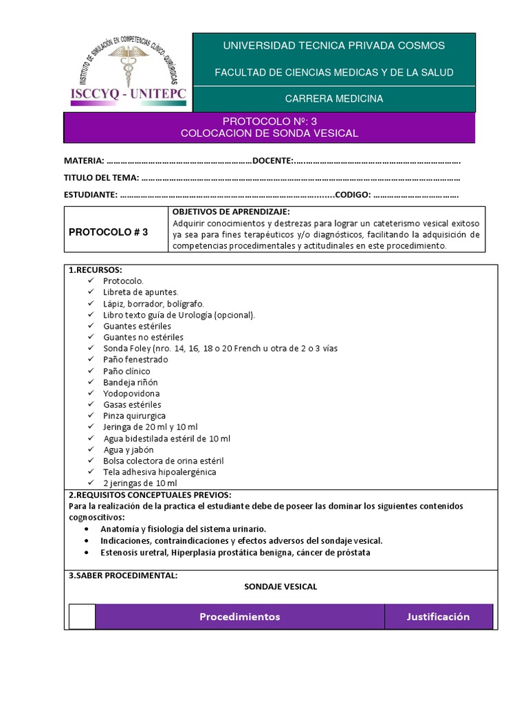 Protocolo 3 Urologia | PDF | Urología | Especialidades Medicas