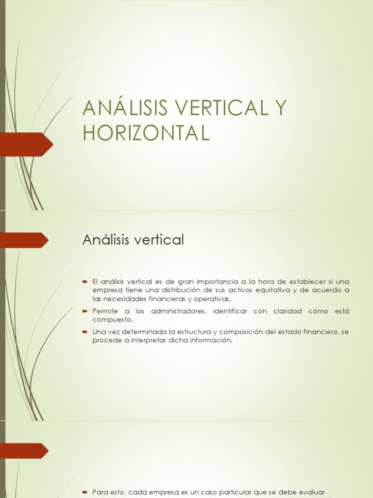 Análisis Horizontal y Vertical | Descargar gratis PDF | Compartir (Finanzas) | Bancos