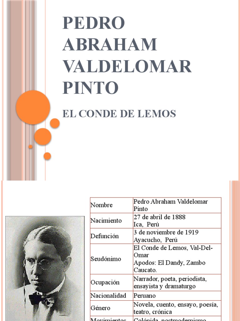 Pedro Abraham Valdelomar | PDF | Poesía | Las artes