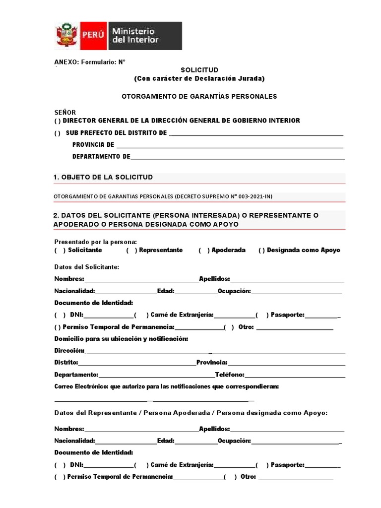 WORD ANEXO FORMULARIO 1 SOLICITUD GARANTIAS PERSONALES Final 24.03.2021 | Descargar gratis PDF ...