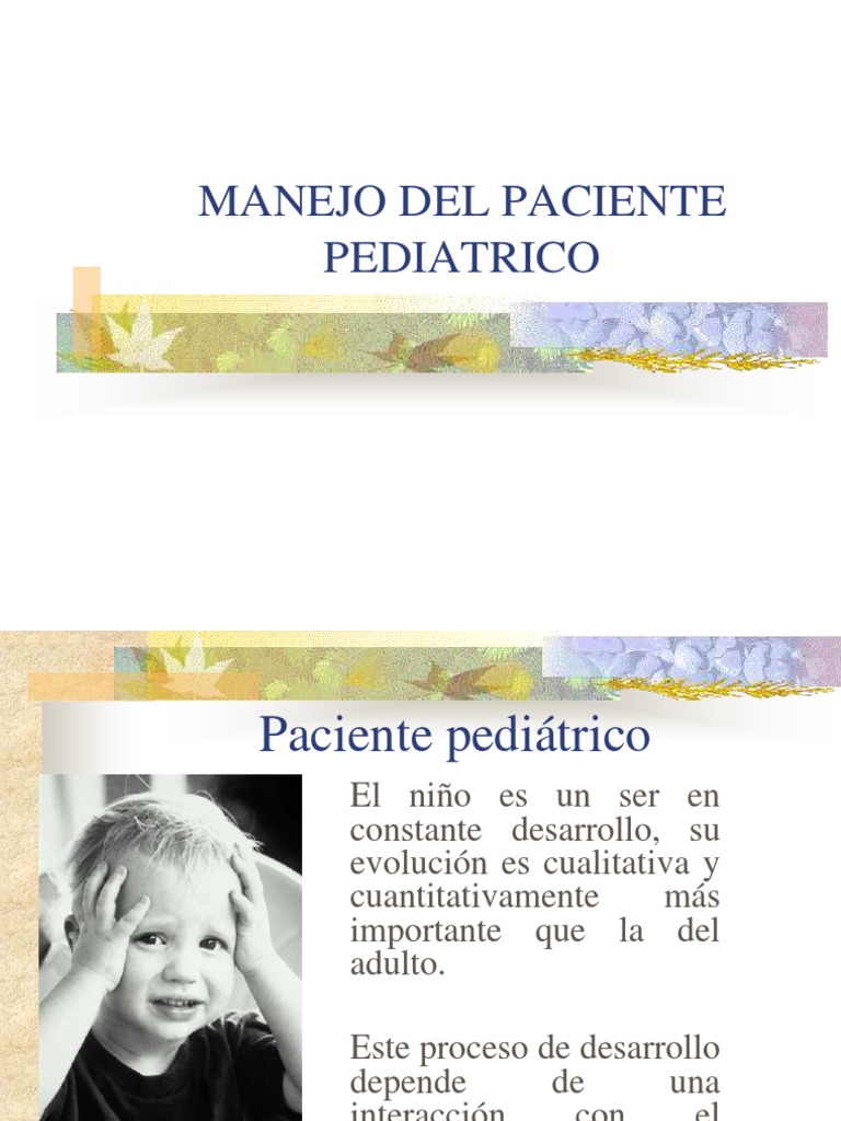 Manejo Del Paciente Pediatrico | PDF | Sicología | Ansiedad