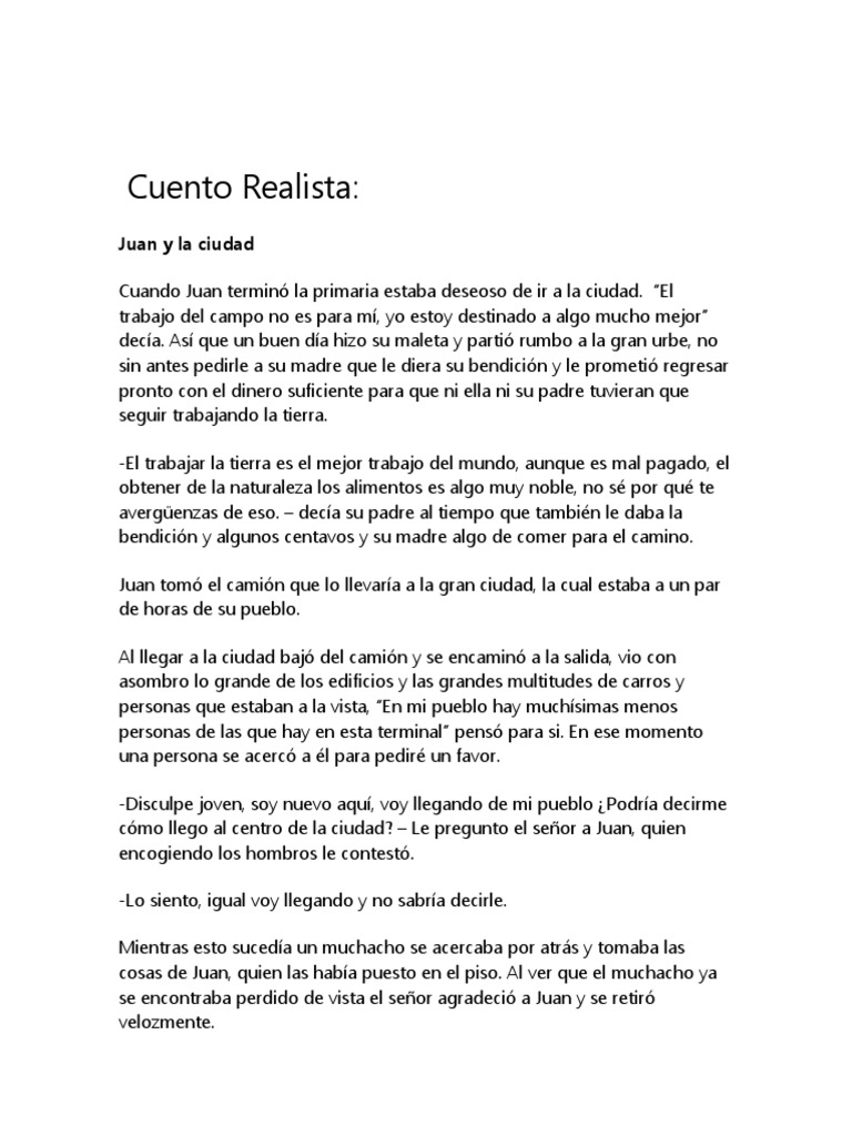 Cuento Realista | PDF