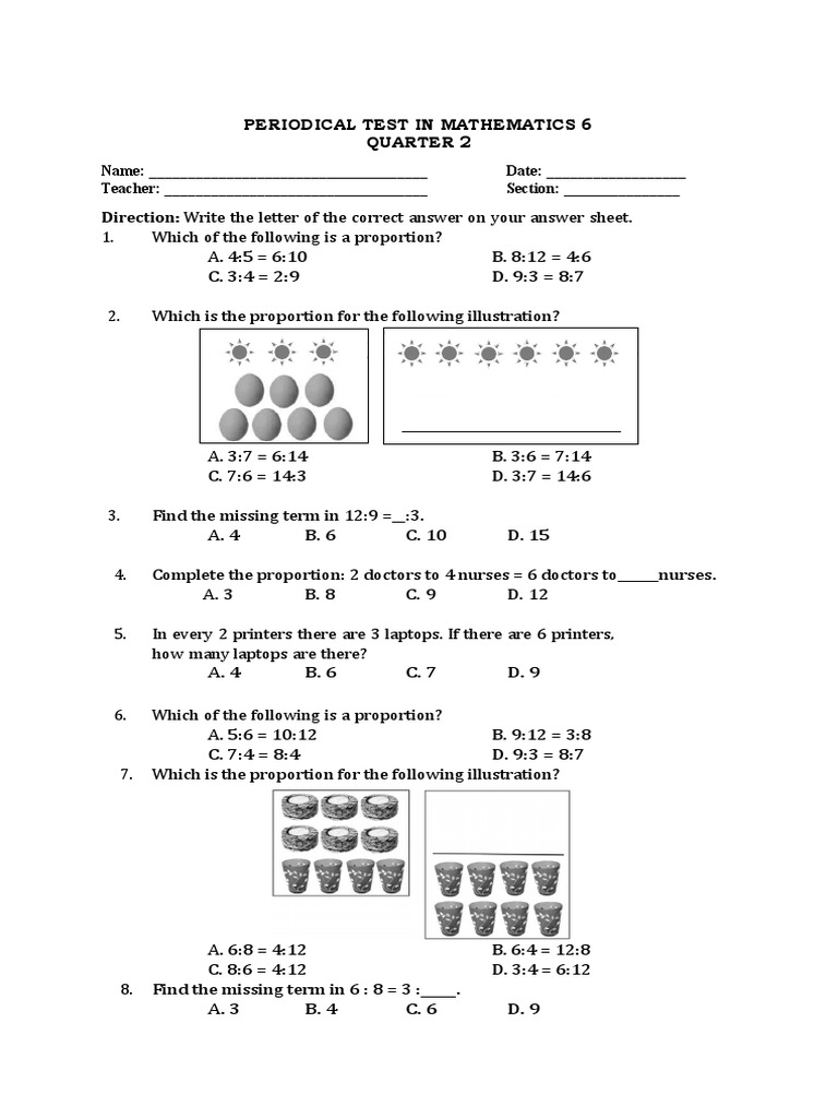 Quarter 2 PT Mathematics MELCs Based | PDF | Integer | Exponentiation