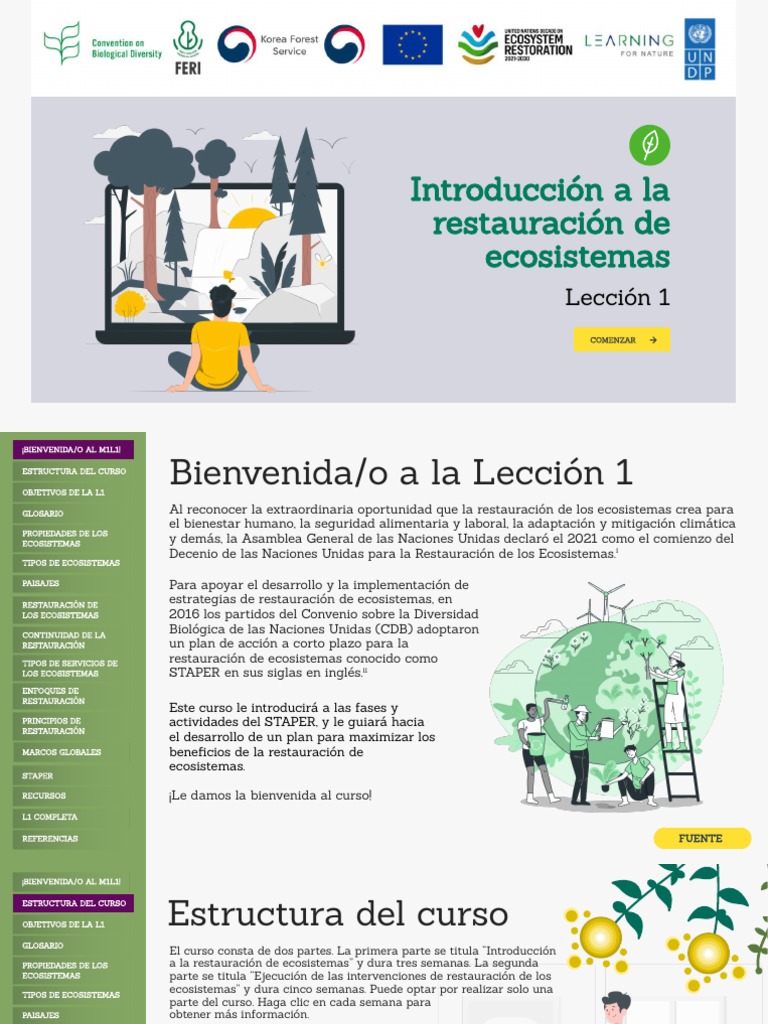 SPANISH_Ecosystem_Restoration_Week_1_Lesson_1 | PDF | Ecosistema ...