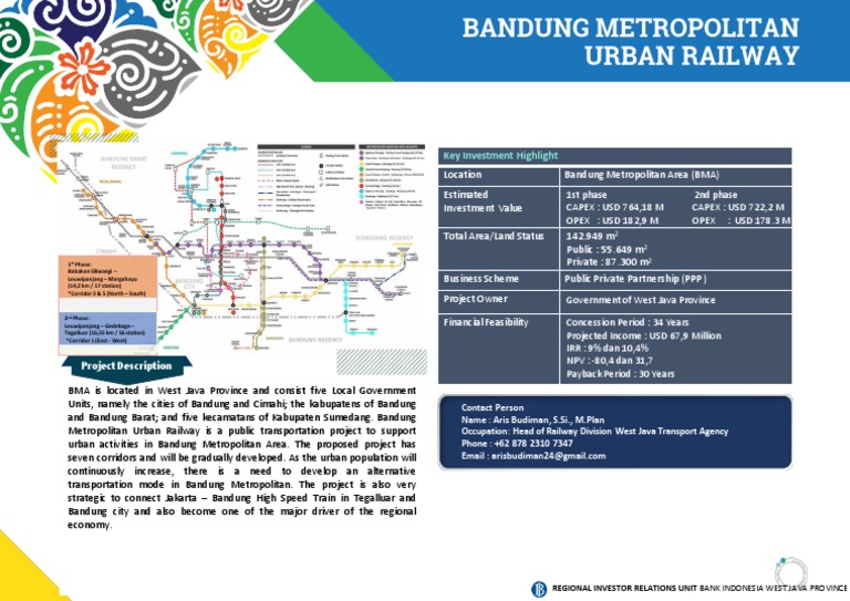 Bandung Metropolitan Urban Railway Project | PDF | Economies | Transport