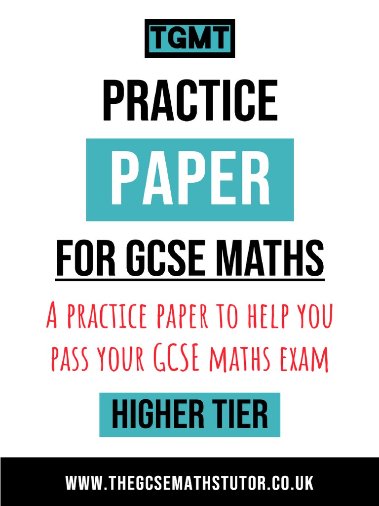 Practice Paper Bonus Higher | PDF | Triangle | Elementary Mathematics