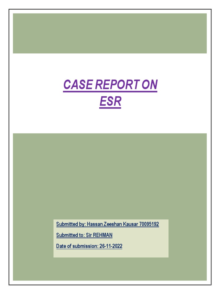 ESR Case Report | PDF