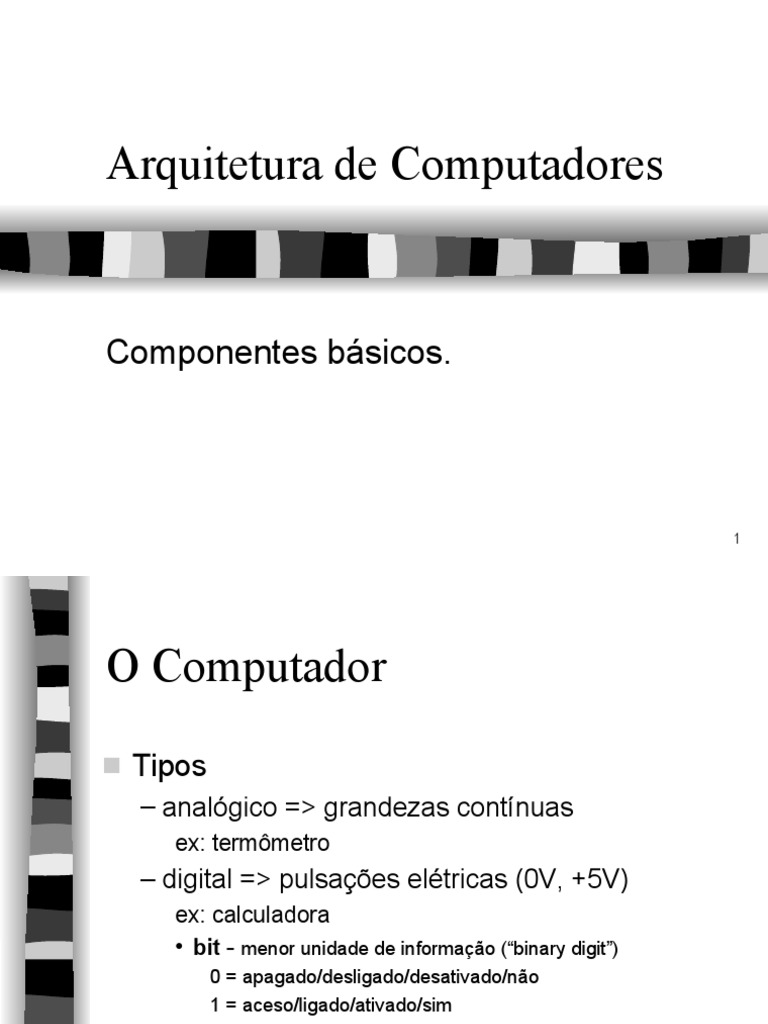 Aula 2 Organizac3a7c3a3o de Computadores | PDF | Entrada/Saída ...