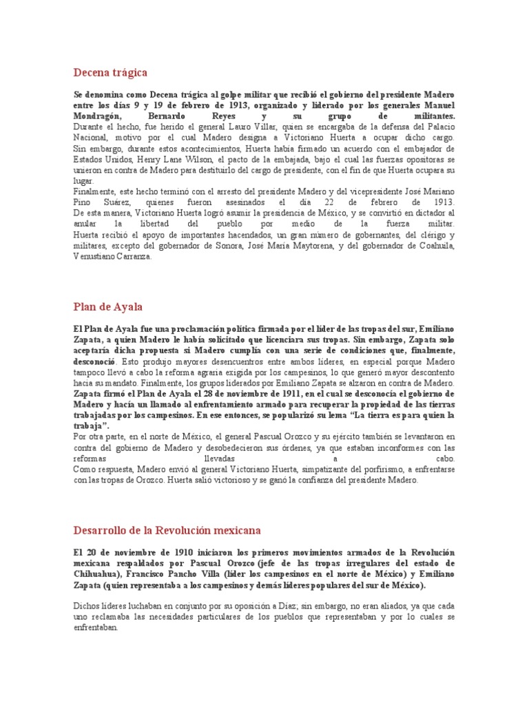 Decena Trágica | PDF | Gobierno | México