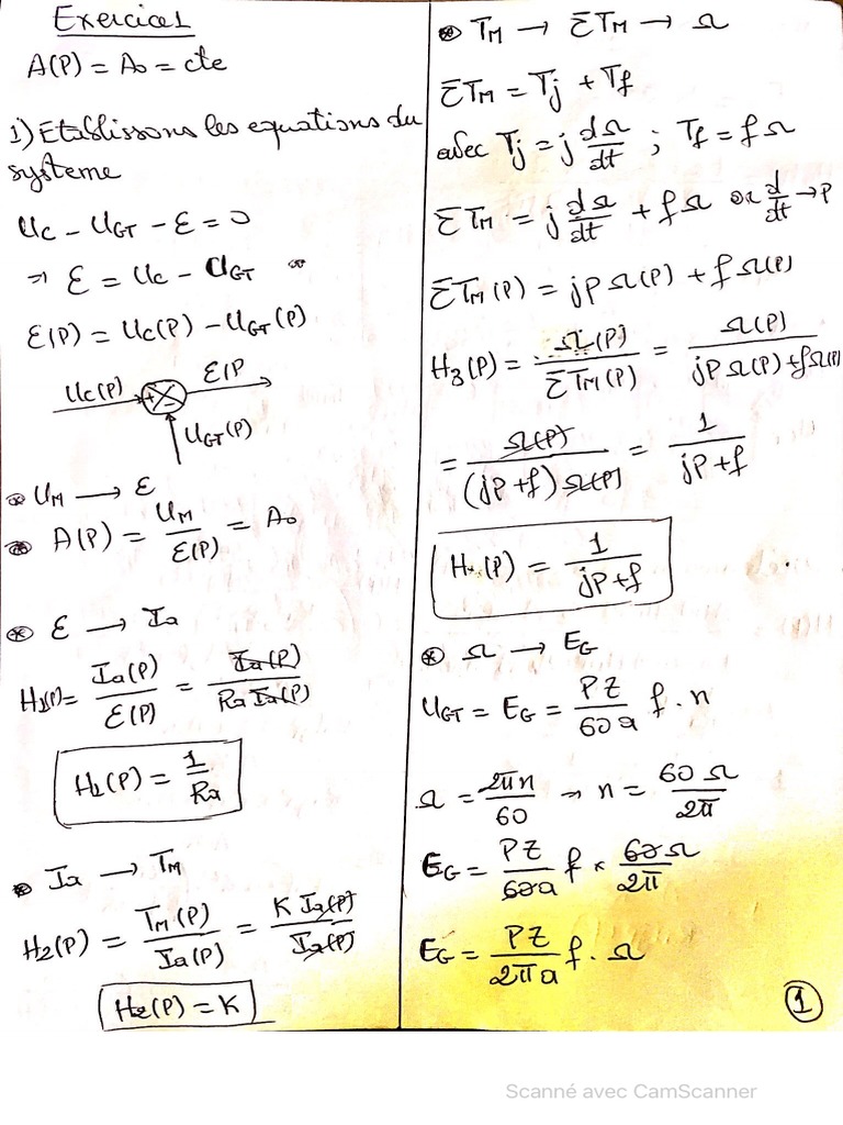 Correction Exos Régulation À Rendre | PDF
