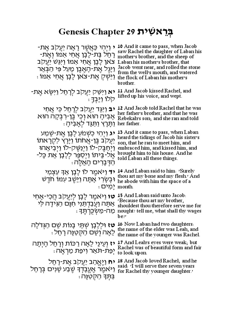 Jacob's Love for Rachel and Leah | PDF