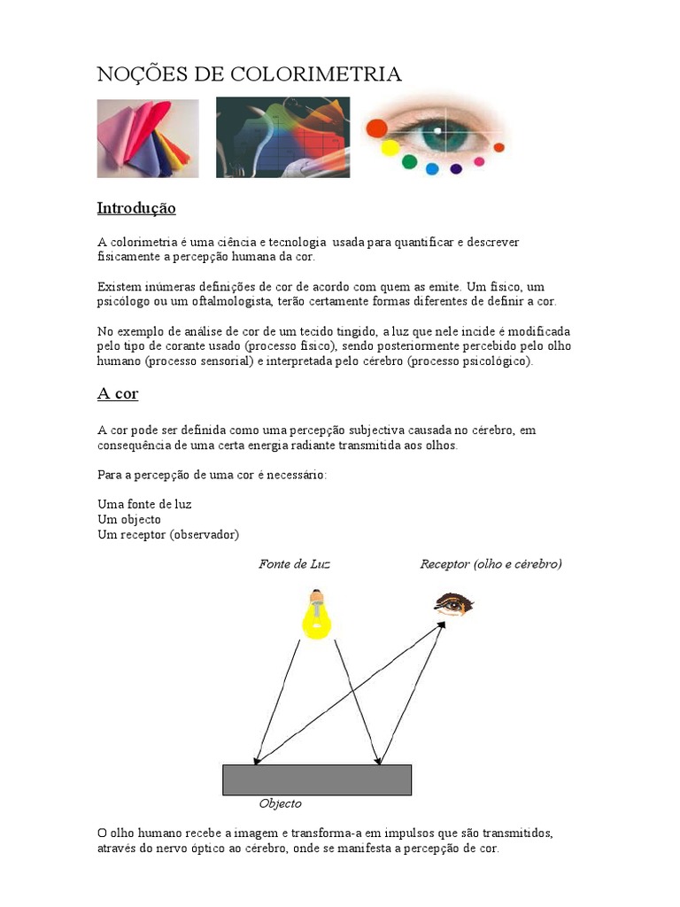 COLORIMETRIA | PDF | Cor | Luz