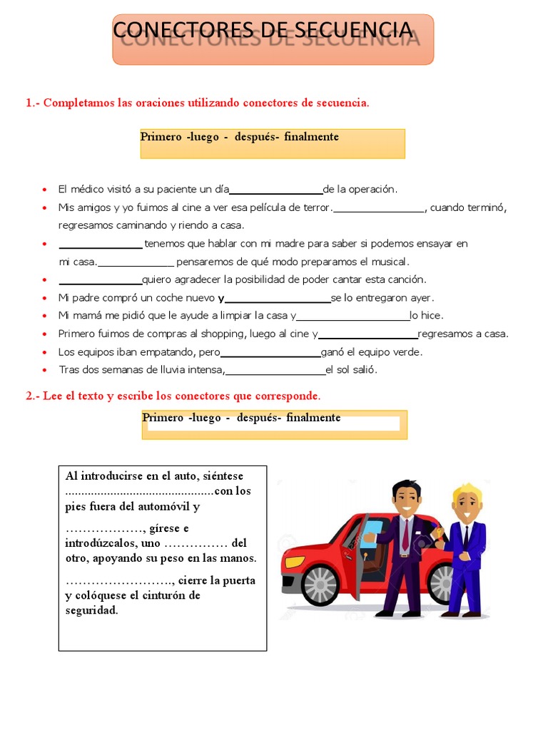Ficha Conectores de Secuencia | PDF