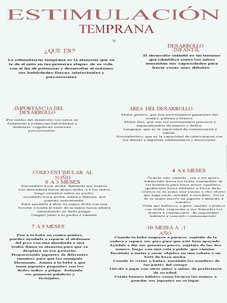 Infografia Estimulacion Temprana - 230428 - 084850 | PDF