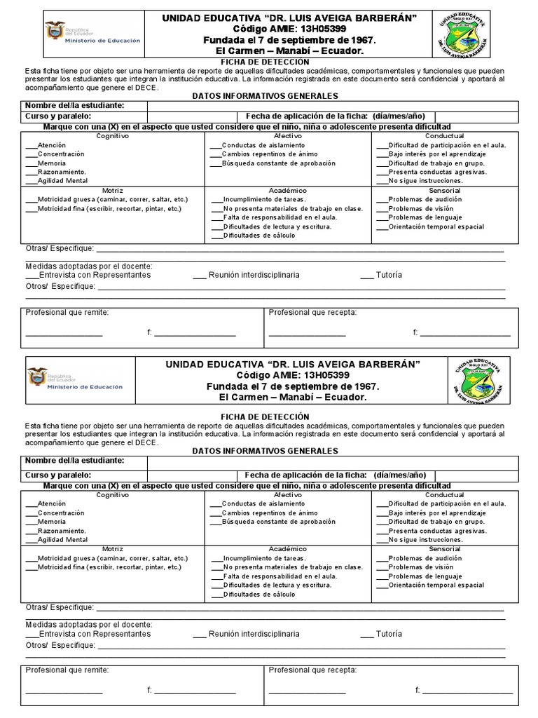 Formato Deteccion Dece | PDF