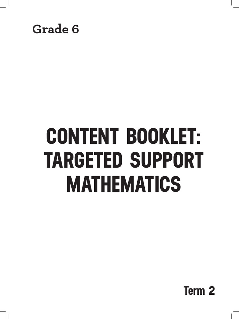 GR 6 Term 2 2020 Maths Content Booklet | PDF | Shape | Multiplication