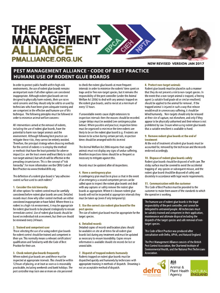 PMA Glue Board Code of Best Practice 2017 | PDF