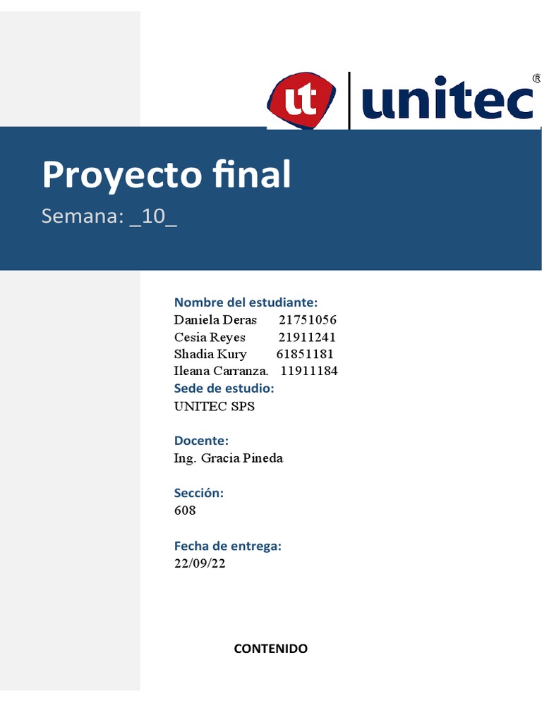 Informe Del Proyecto | PDF | Mi sql | Bases de datos