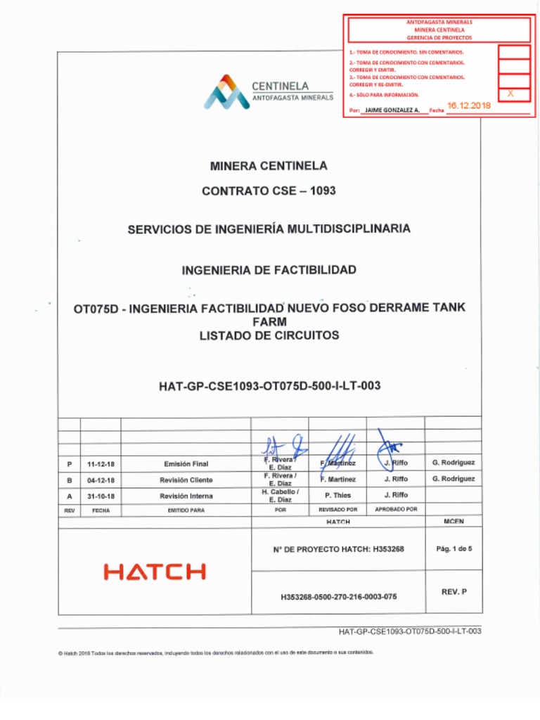 HAT-GP-CSE1093-OT075D-500-I-LT-003 - P - Estatus 4 | PDF | Ingeniería | Ciencias fisicas