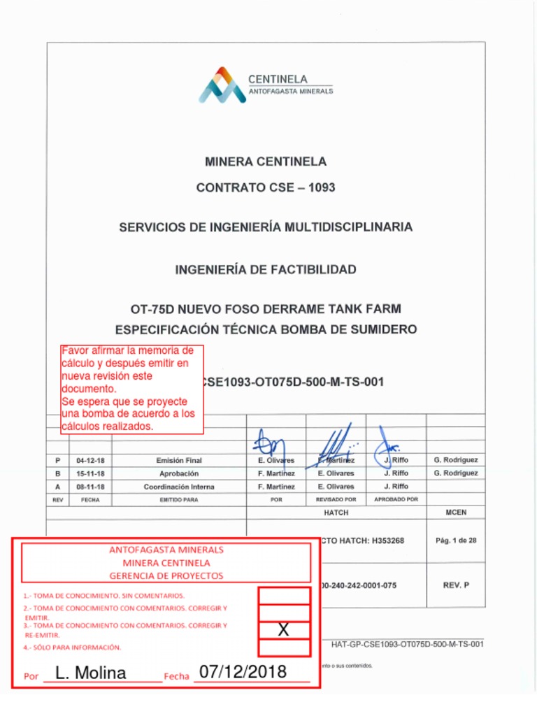 HAT-GP-CSE1093-OT075D-500-M-TS-001 - P - Estatus 3 | PDF | Ingeniería ...