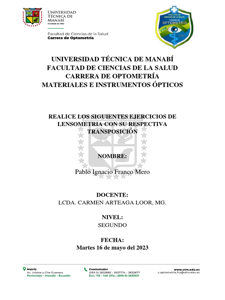 Actividad 2 Resolución de Ejercicios | PDF | Visión