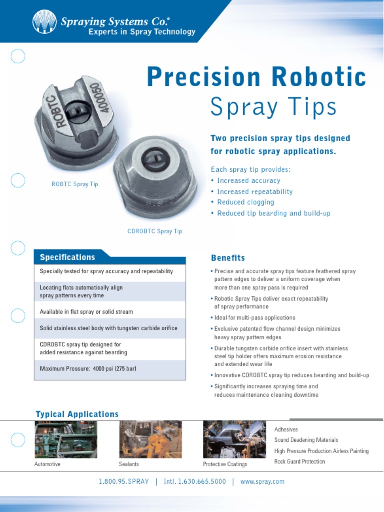 Precision Robotic Spray Tips Overview | PDF | Secondary Sector Of The ...