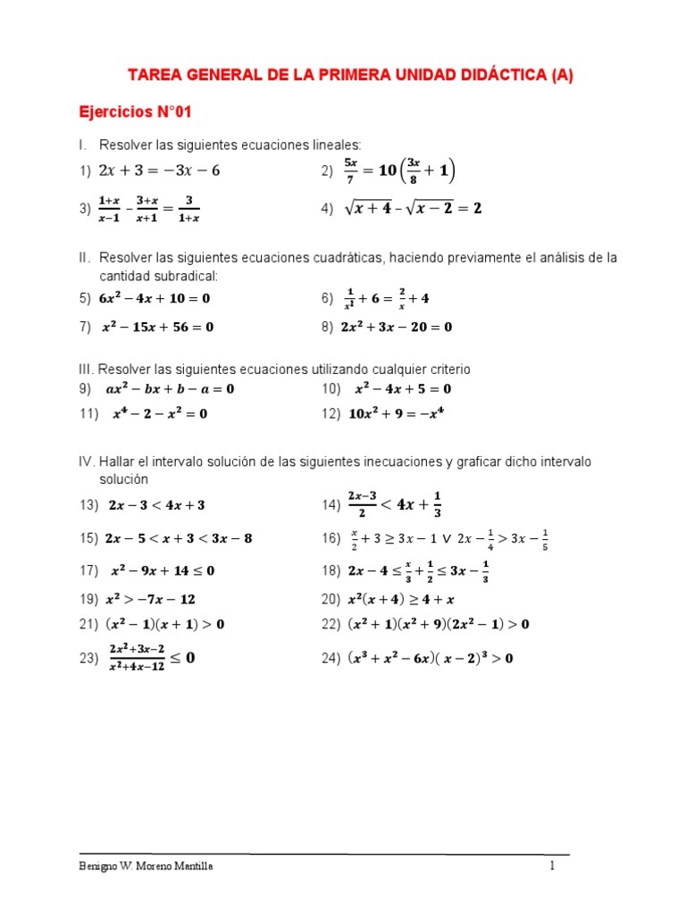 Tarea General de La Primera Unidad Didáctica-Sección A | PDF | Entero ...