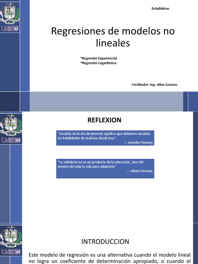 Modelos de Regresión Exponencial y Logarítmica | PDF | Análisis de ...