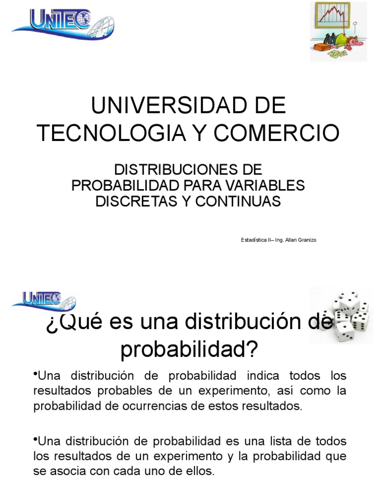 Distribuciones de Probabilidad: Discretas y Continuas | PDF ...