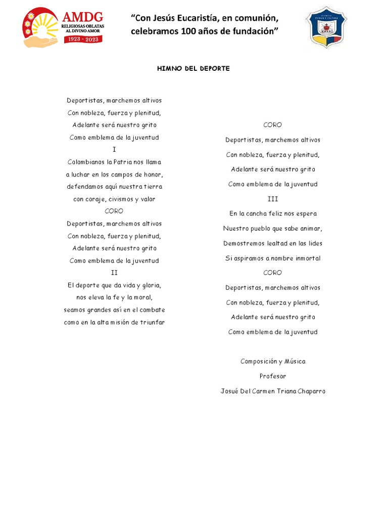 Himno Del Deporte | PDF