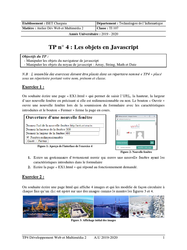 TP4 DWM2 - 2019 - 2020 | PDF | JavaScript | Programmation web