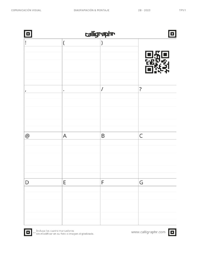 Plantilla Calligraphr - Tp1 | PDF