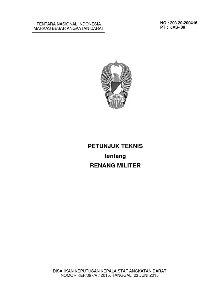 Juknis Renmil 397 TH 2015 | PDF