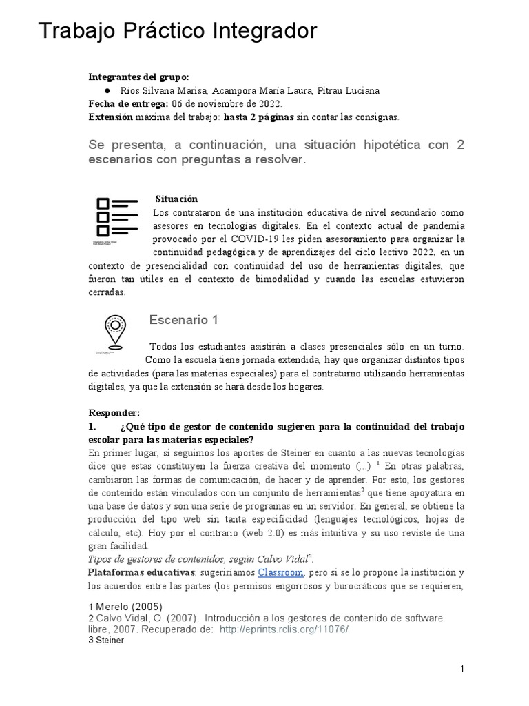 Trabajo Práctico Integrador V1 Gestores de Contenidos | PDF