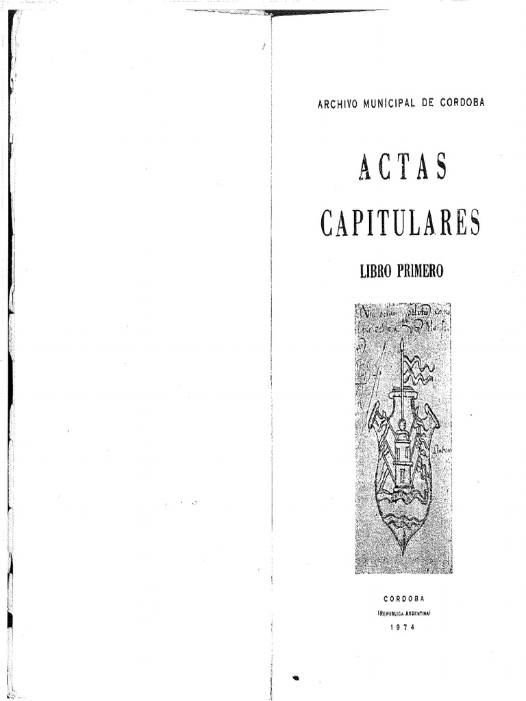 Actas Capitulares Libro 1 | PDF
