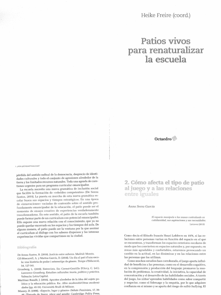 Freire, H (Coord) Patios Vivos para Naturalizar La Escuela Cap 2. (Serra) Como Afecta El Tipo de ...