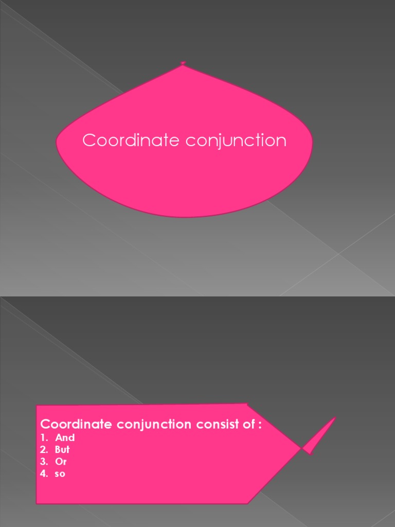 Coordinate Conjuction | PDF