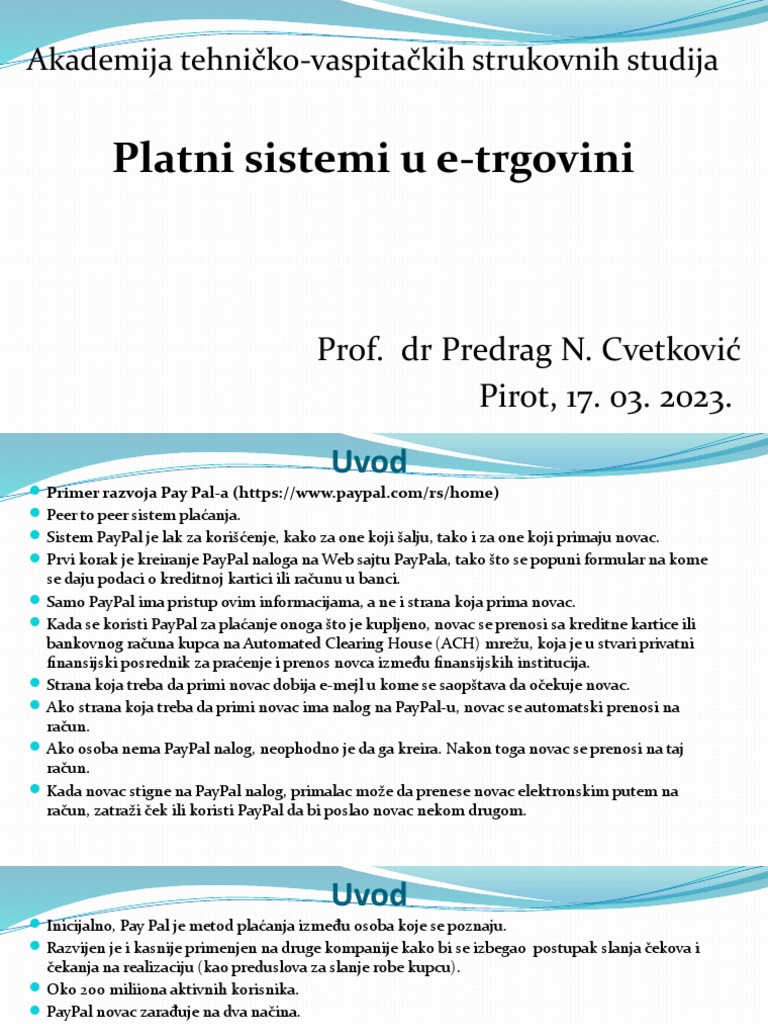 Prezentacija E Poslovanje3.2 | PDF
