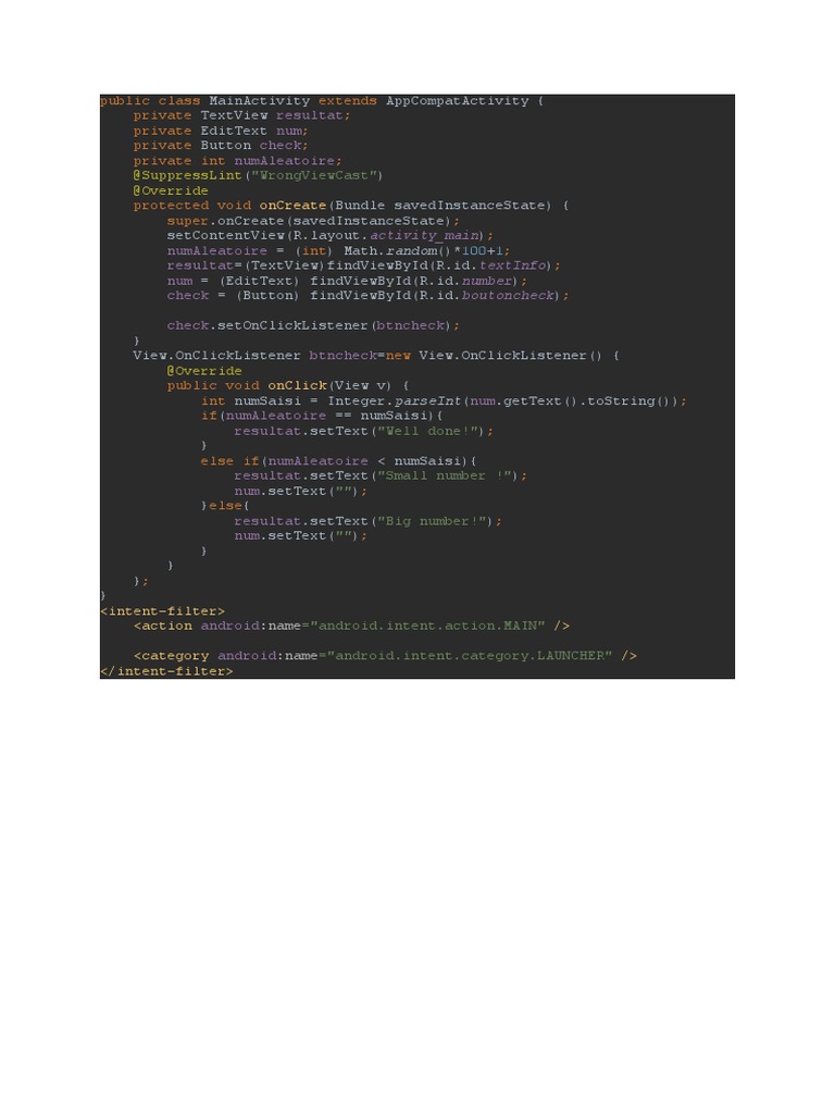 Public Class MainActivity Extends AppCompatActivity | PDF